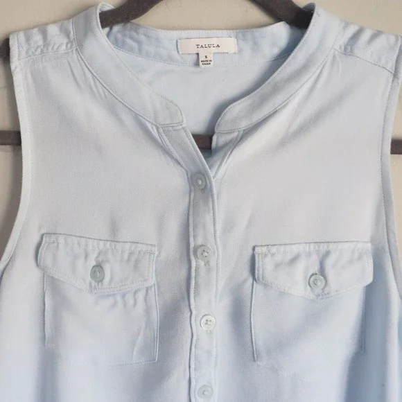 Talula | Tops | Aritzia Talula Sleeveless Button Detail Shirt Blouse ...